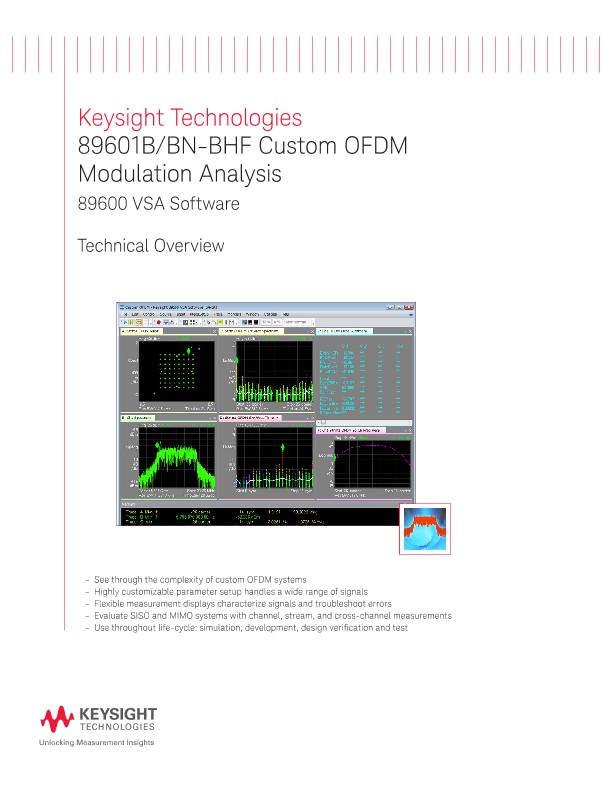 89601B/BN-BHF Custom OFDM Modulation Analysis 89600 VSA Software PDF Asset Page | Keysight